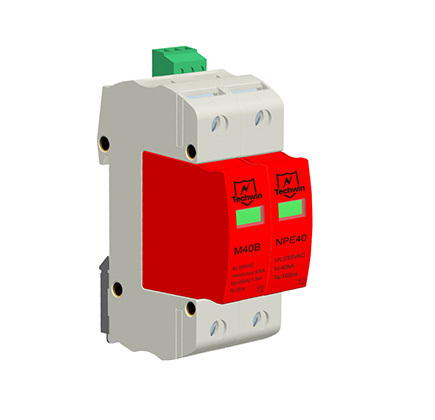 Type 2/ Class C AC Power Lightning SPD Surge Protection Device: techwinspd